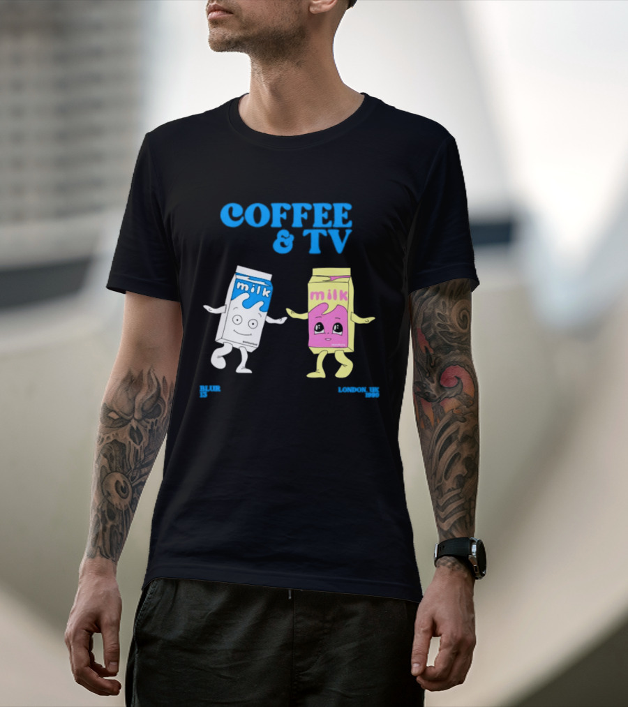 Blur Coffee & TV Milk Cartons 13 London UK 1999 Britpop T-Shirt