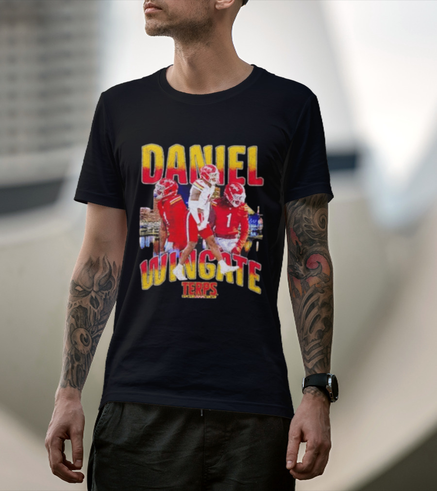 Daniel Wingate Terps No 1 Maryland Football Collage T-Shirt