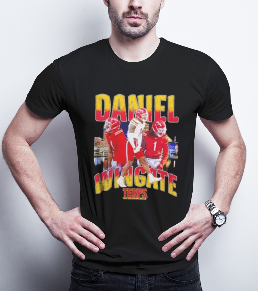 Daniel Wingate Terps No 1 Maryland Football Collage T-Shirt