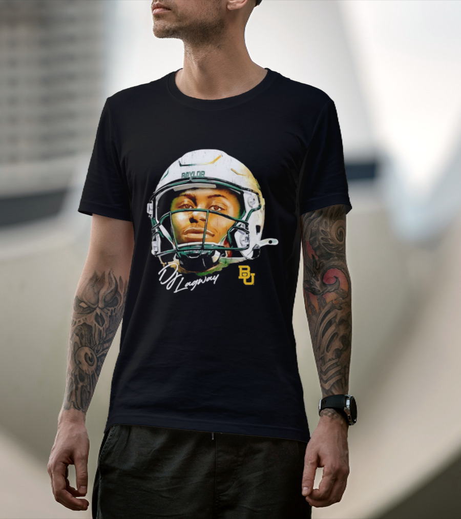 DJ Lagway Baylor Bears NCAA Football Caricature Baylor Helmet T-Shirt