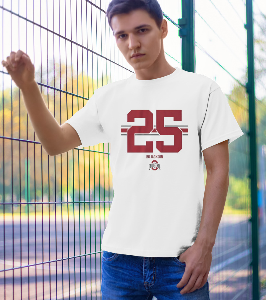 Bo Jackson 25 Ohio State Buckeyes NCAA Football T-Shirt