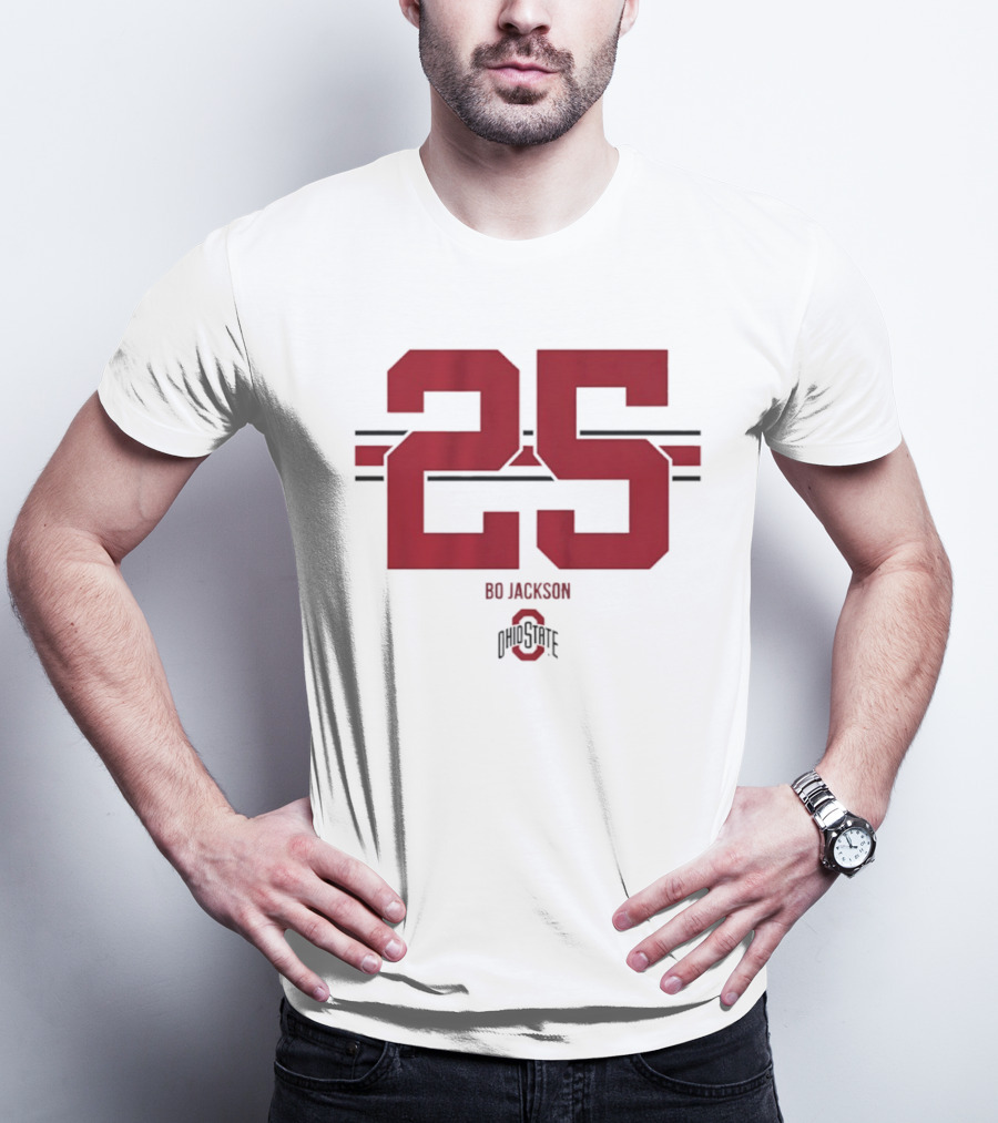 Bo Jackson 25 Ohio State Buckeyes NCAA Football T-Shirt