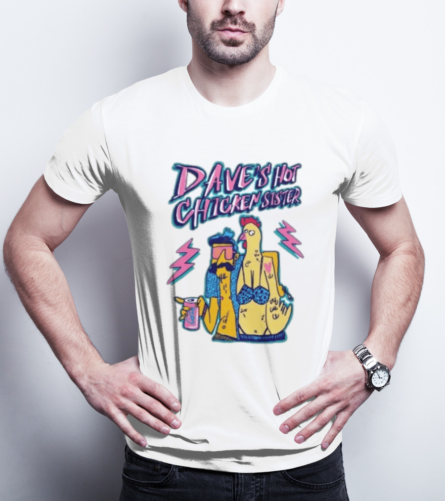 Dave's Hot Chicken Sister Cartoon T-Shirt