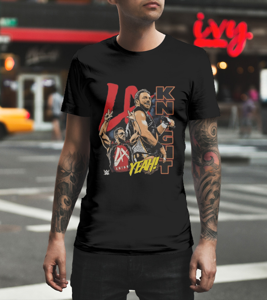 LA Knight WWE Yeah Vertical Name 2026 T-Shirt