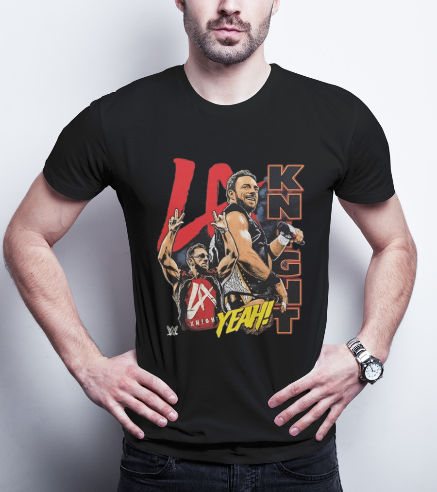 LA Knight WWE Yeah Vertical Name 2026 T-Shirt