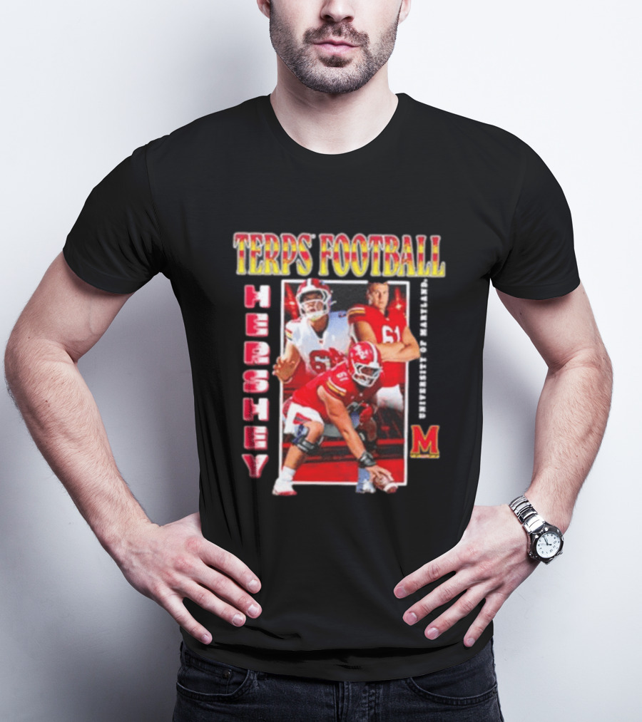 Terps Football Hershey University Of Maryland No 61 T-Shirt