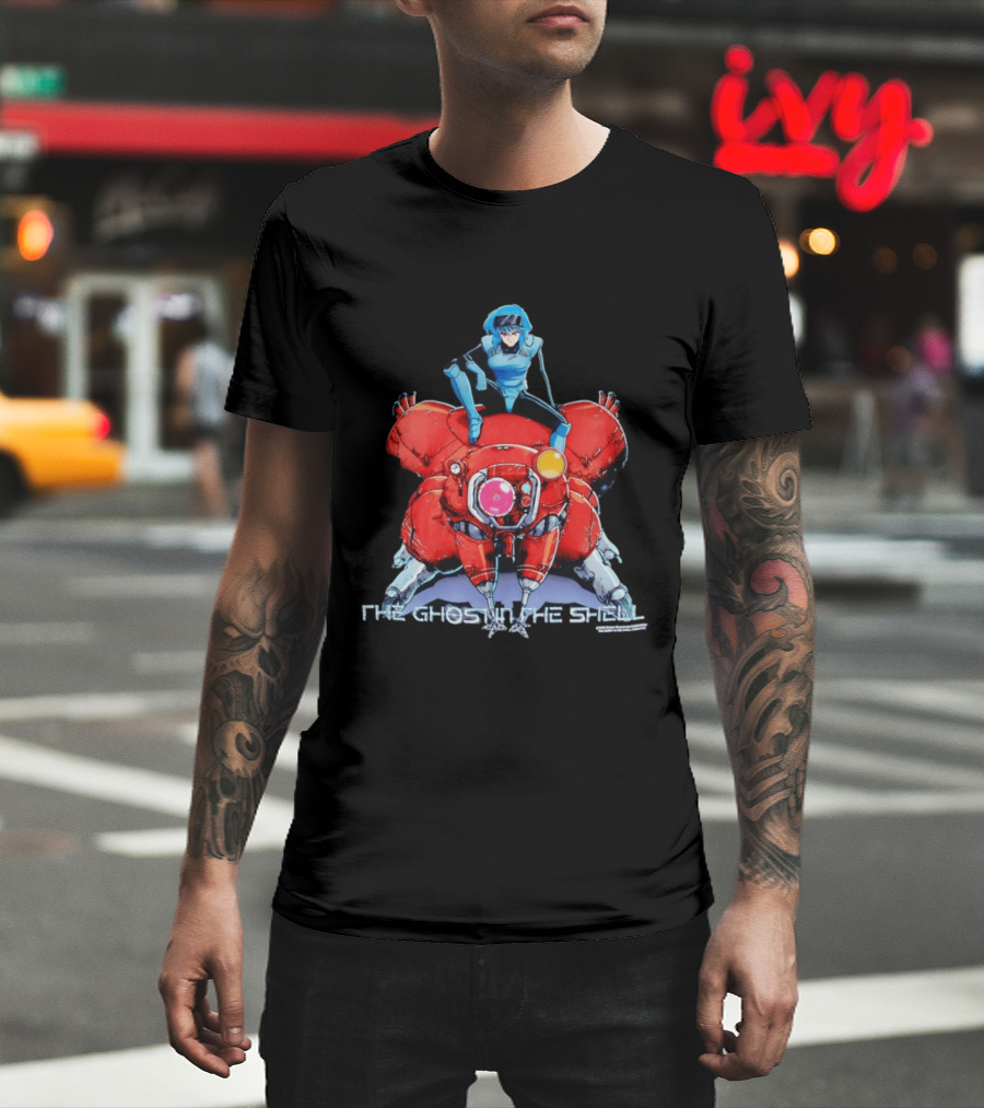 Motoko Kusanagi On Tachikoma The Ghost In The Shell Anime T-Shirt