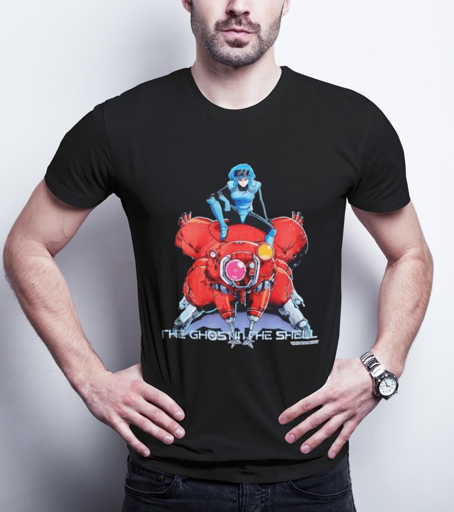 Motoko Kusanagi On Tachikoma The Ghost In The Shell Anime T-Shirt