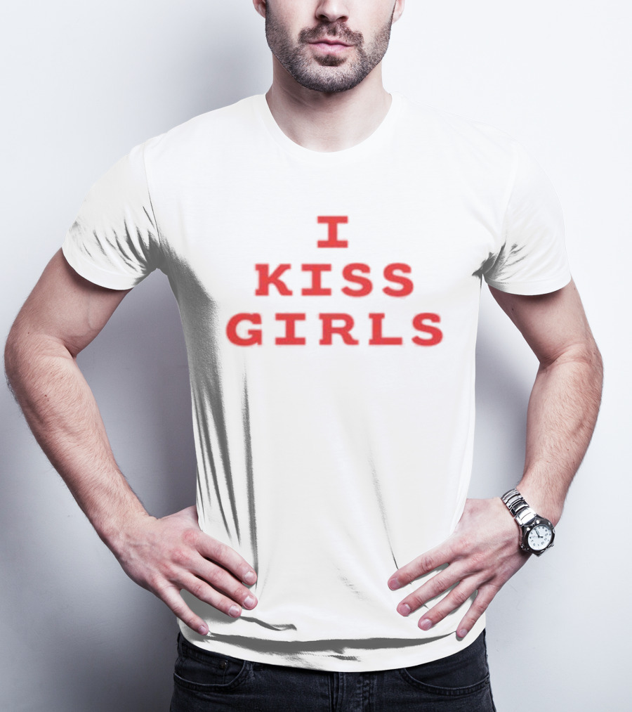 I Kiss Girls Bold Red T-Shirt