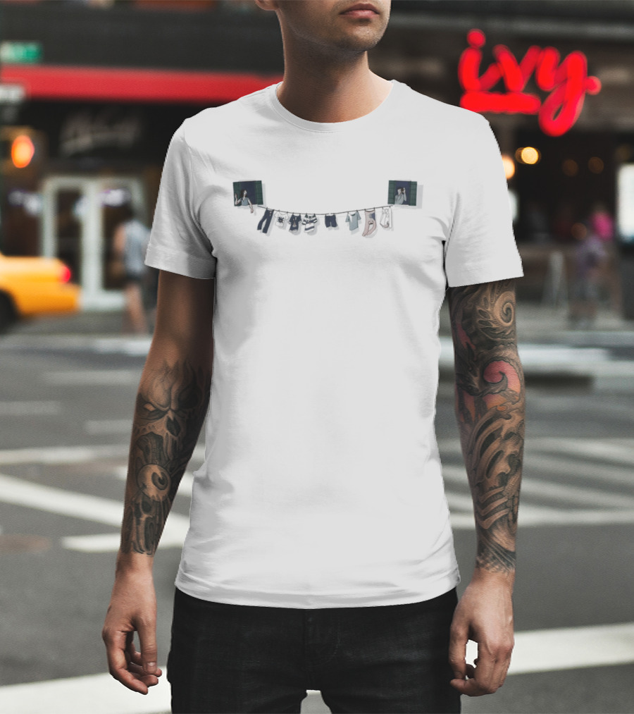 Colorful Our Washing Line Laundry Hanging T-Shirt