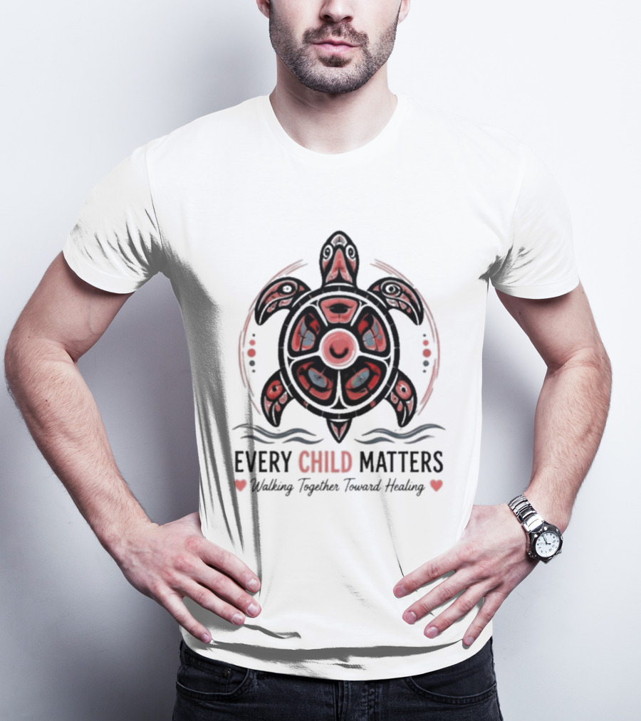 Every Child Matters Turtle Walking Together Toward Healing Indigenous T-Shirt