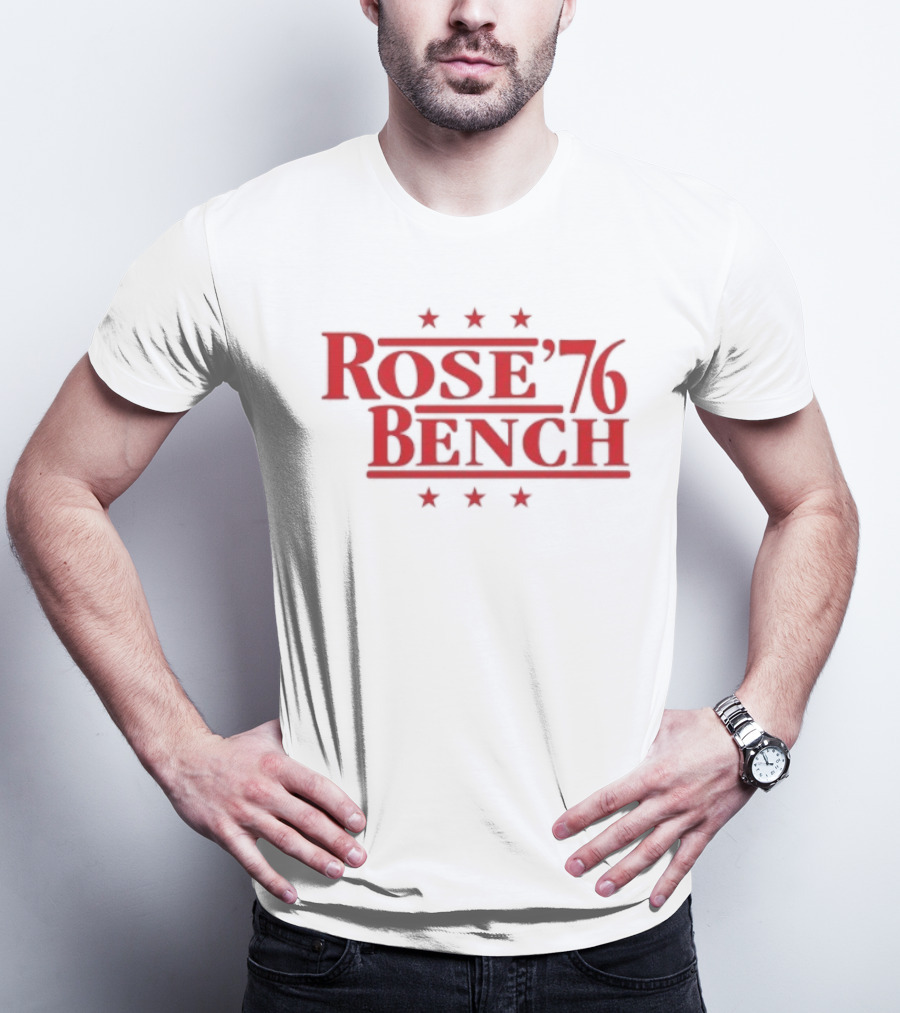 Rose Bench 76 Cincinnati Reds Baseball Stars T-Shirt