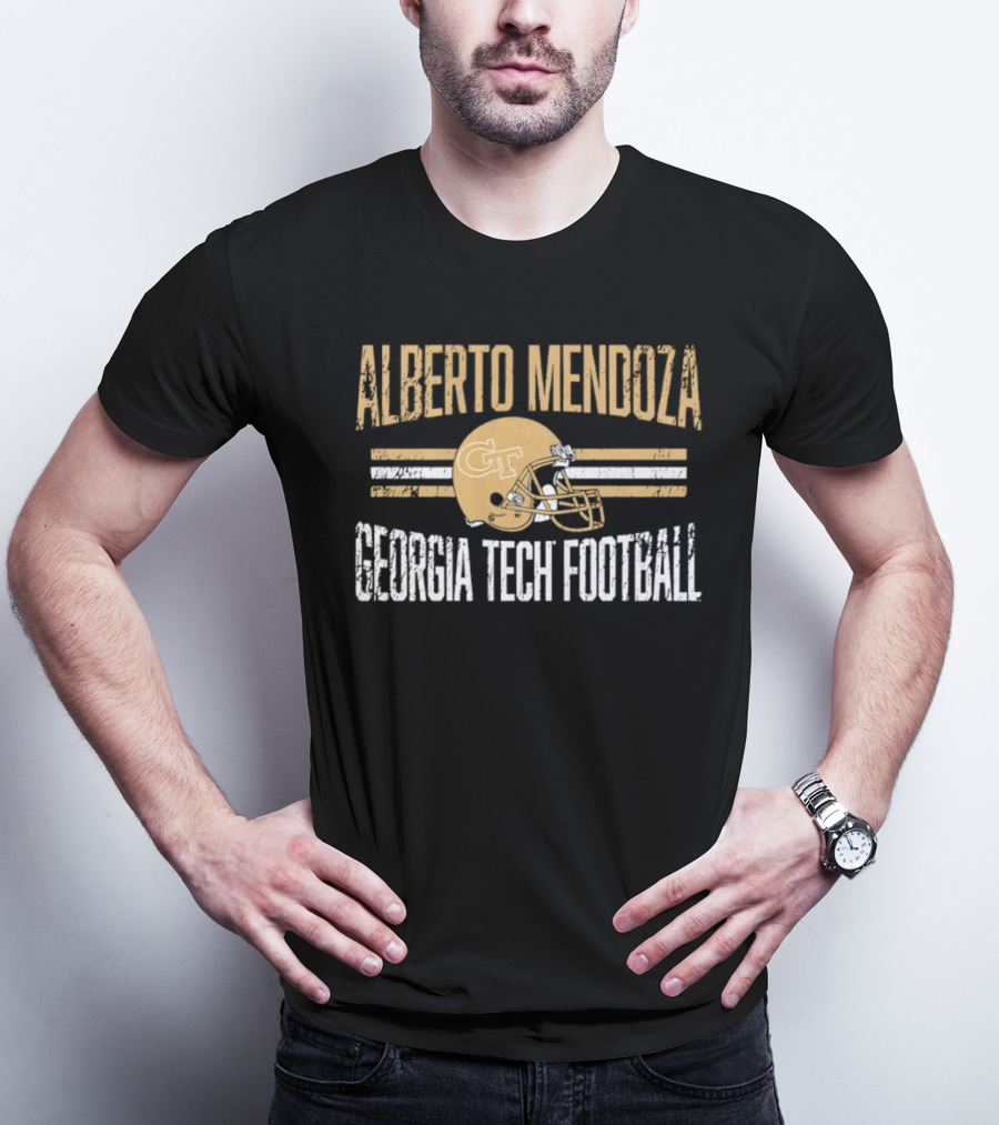 Alberto Mendoza Georgia Tech Football Helmet Hero CT T-Shirt
