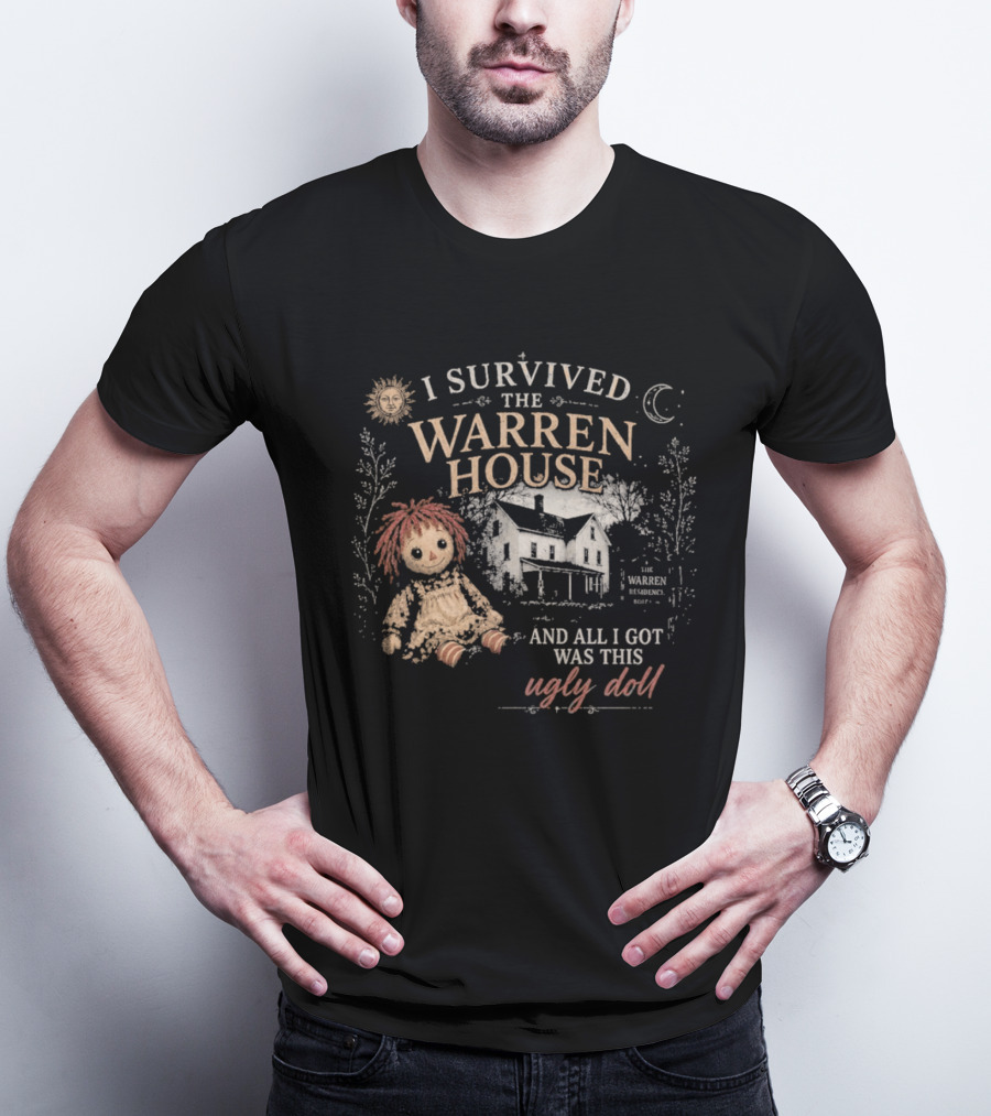 I Survived The Warren House And All I Got Was This Ugly Doll Retro Horror T-Shirt