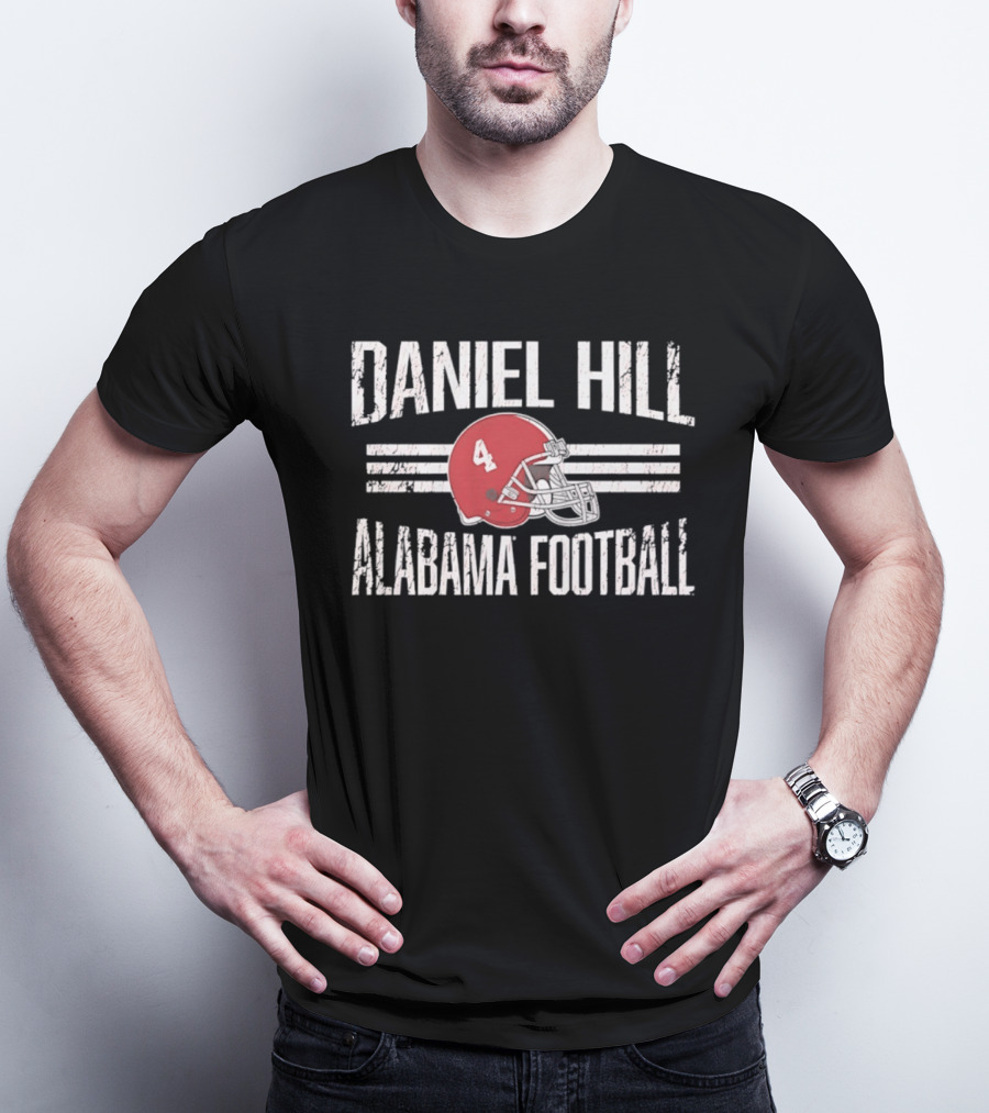 Daniel Hill Alabama Football Helmet Hero Crimson Tide T-Shirt