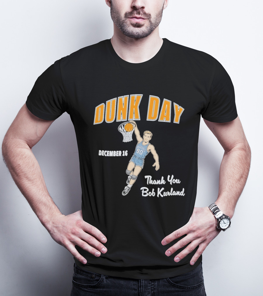Dunk Day December 16 Thank You Bob Kurland Basketball Aggies 90 T-Shirt