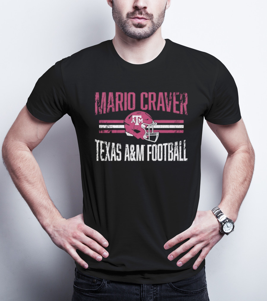 Mario Craver Texas A&M Aggies NCAA Football Helmet Hero T-Shirt