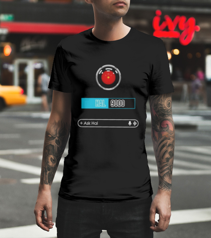HAL 9000 Interface Ask Hal 2001 A Space Odyssey T-Shirt