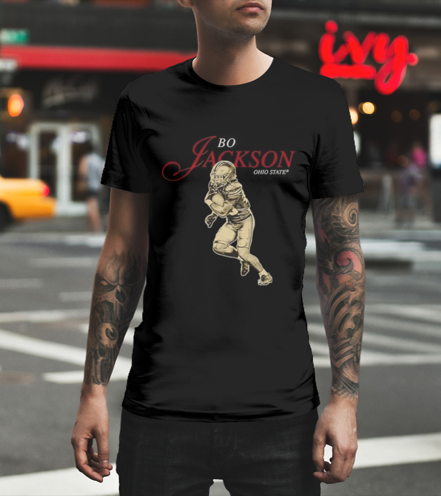 Ohio State NCAA Football Bo Jackson Legacy Pose Star T-Shirt