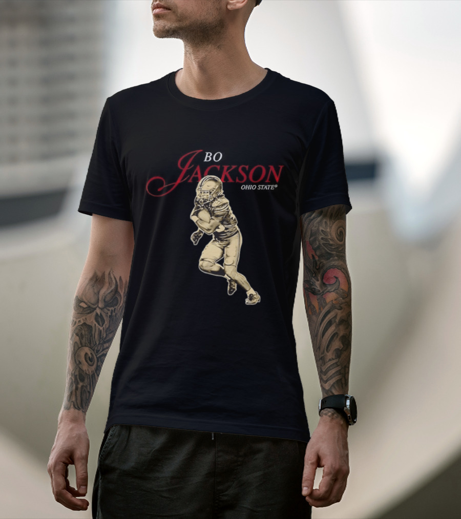 Ohio State NCAA Football Bo Jackson Legacy Pose Star T-Shirt