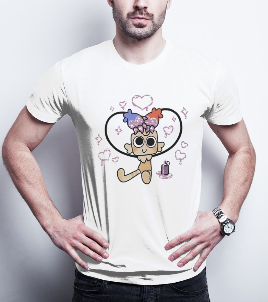 Goob The Fluffy Craft Cute Character With Heart And Sparkle T-Shirt