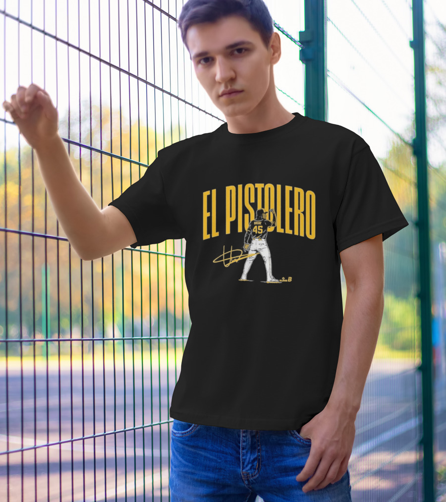 El Pistolero Abner Uribe 45 Signature Baseball Player T-Shirt