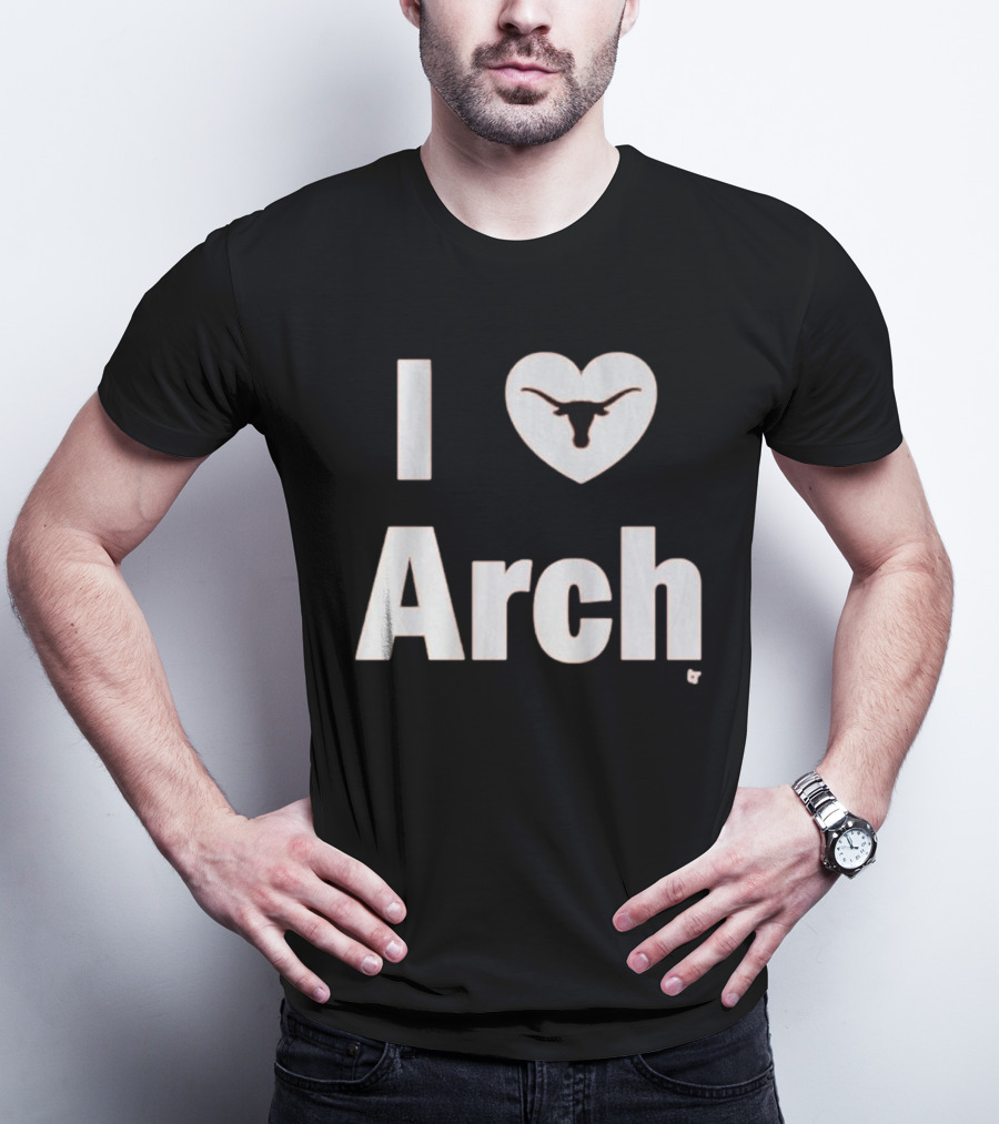 Texas Longhorns I Heart Arch Manning Football T-Shirt