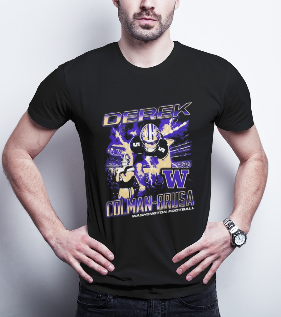 Derek Colman Brusa Washington State Football Huskies W Wildcats T-Shirt