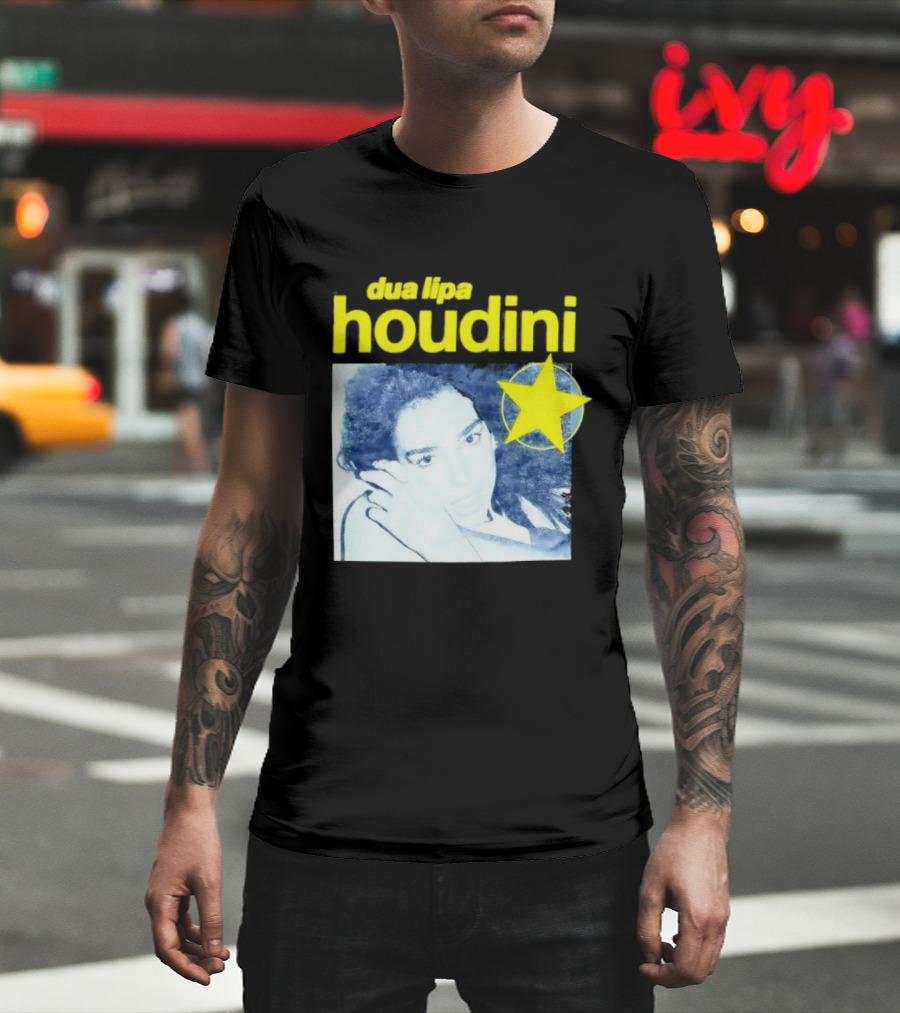 Dua Lipa Houdini Pop Music Radical Optimism Yellow Star T-Shirt