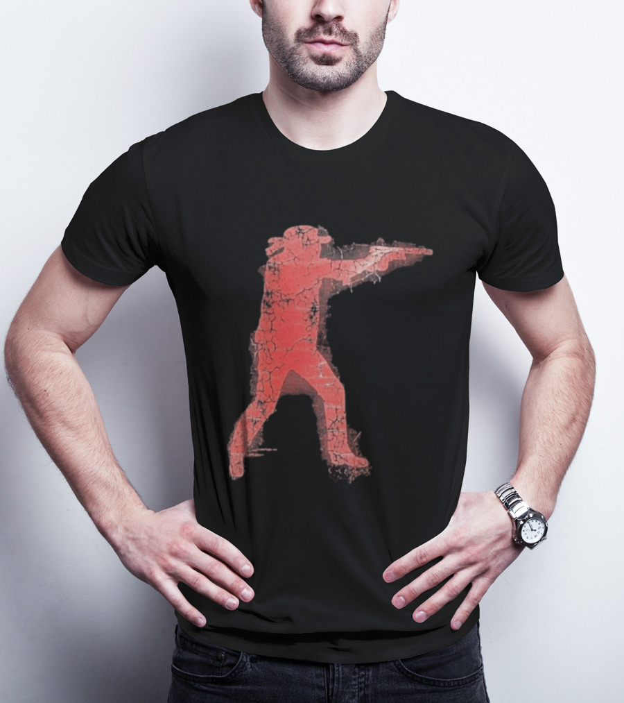 Jordan Salinas Idaho Twin Falls Hero Red Cracked Shooter T-Shirt