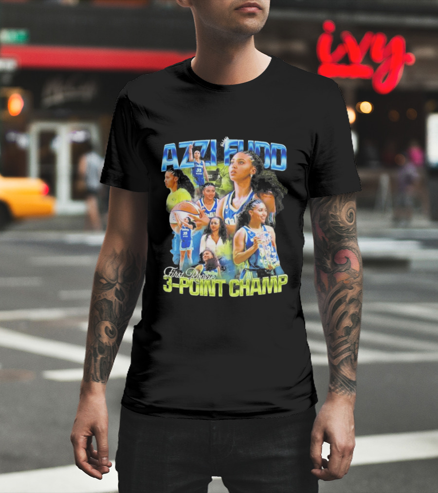 Azzi Fudd Dallas 35 First Rookie 3 Point Champ T-Shirt