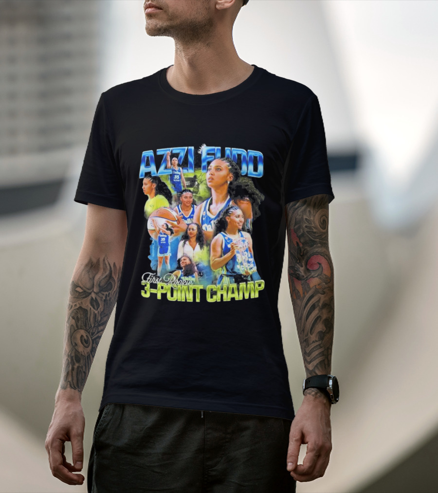Azzi Fudd Dallas 35 First Rookie 3 Point Champ T-Shirt