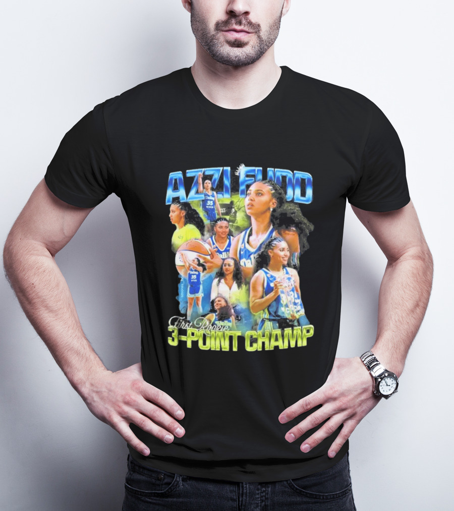 Azzi Fudd Dallas 35 First Rookie 3 Point Champ T-Shirt