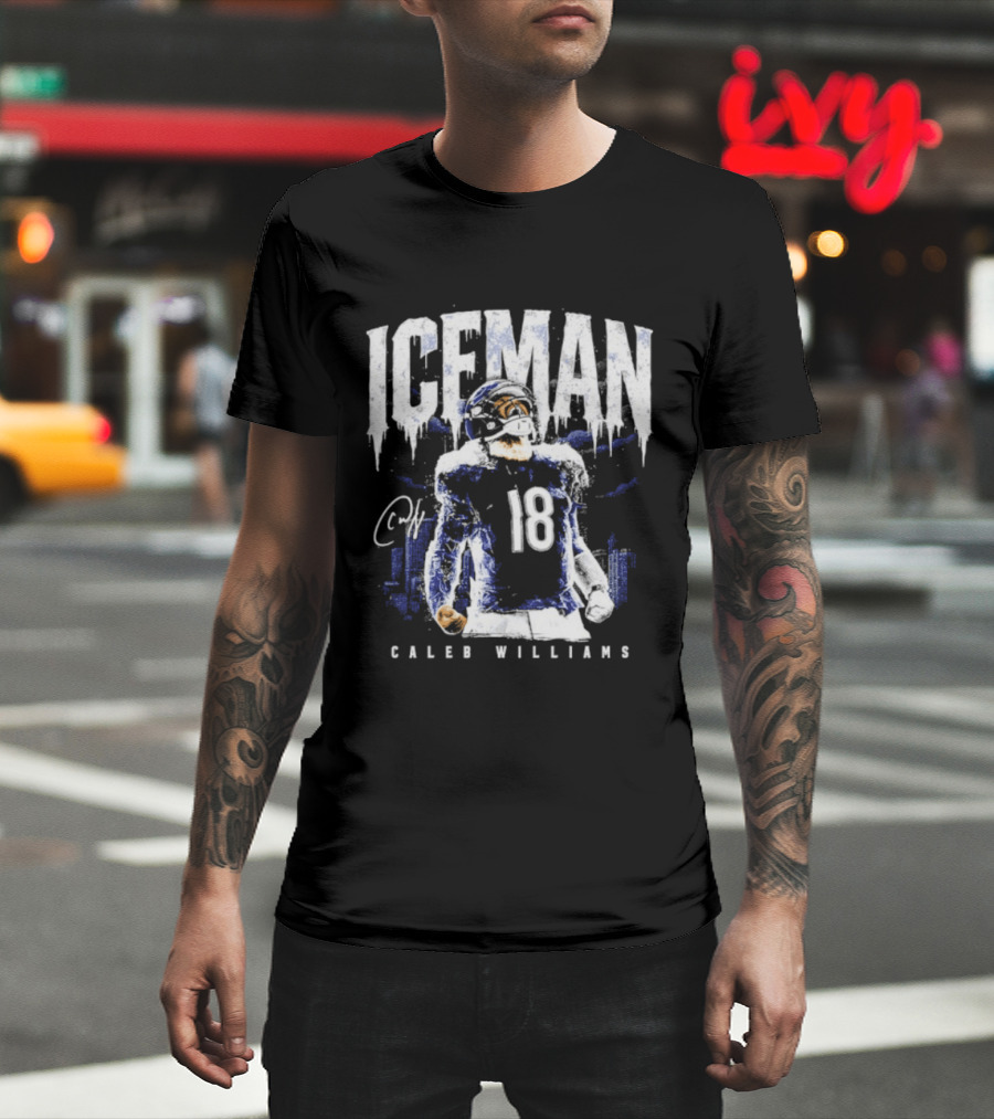 ICEMAN Caleb Williams 18 Chicago Bears T-Shirt