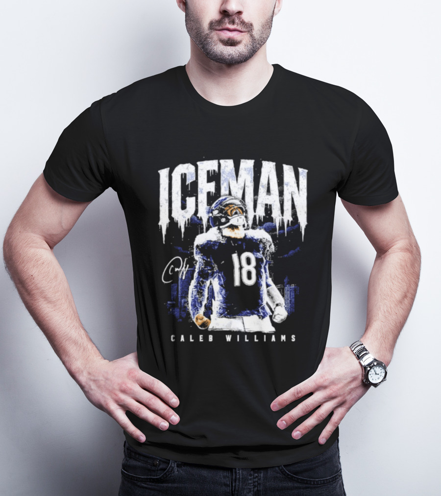 ICEMAN Caleb Williams 18 Chicago Bears T-Shirt