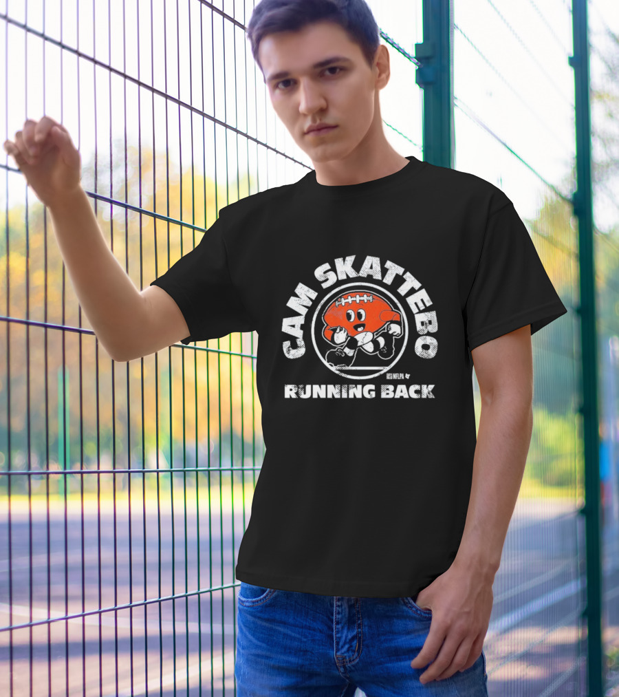 Cam Skattebo Running Back Football Buddies Retro Cartoon Fun T-Shirt