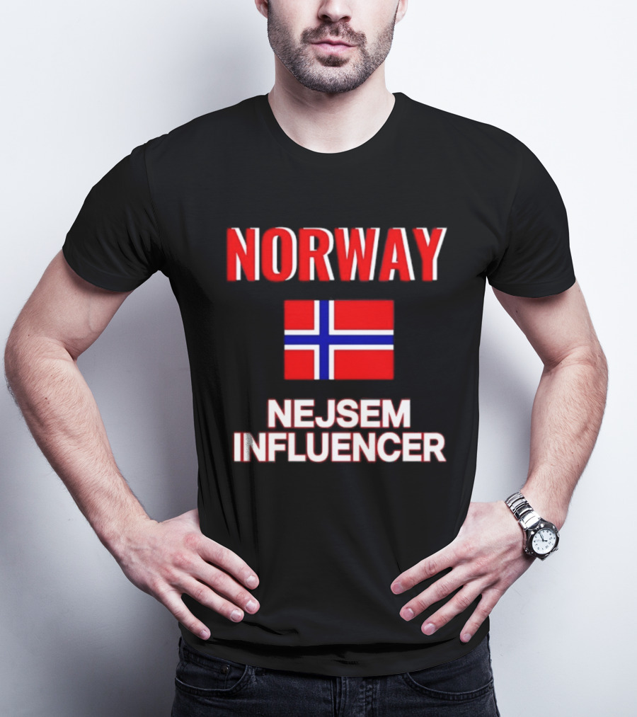Norway Flag Nejsem Influencer T-Shirt