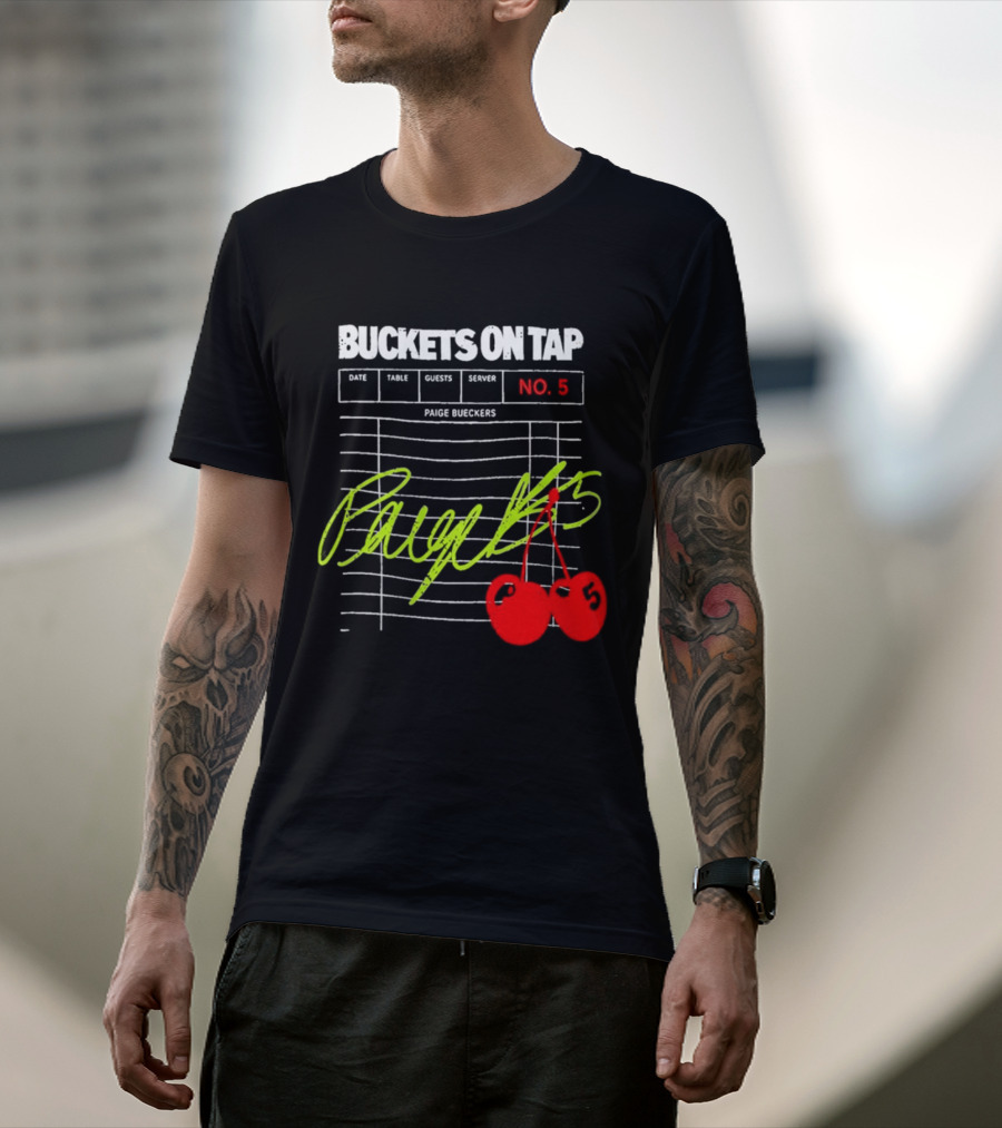 Buckets On Tap Paige Bueckers No. 5 T-Shirt