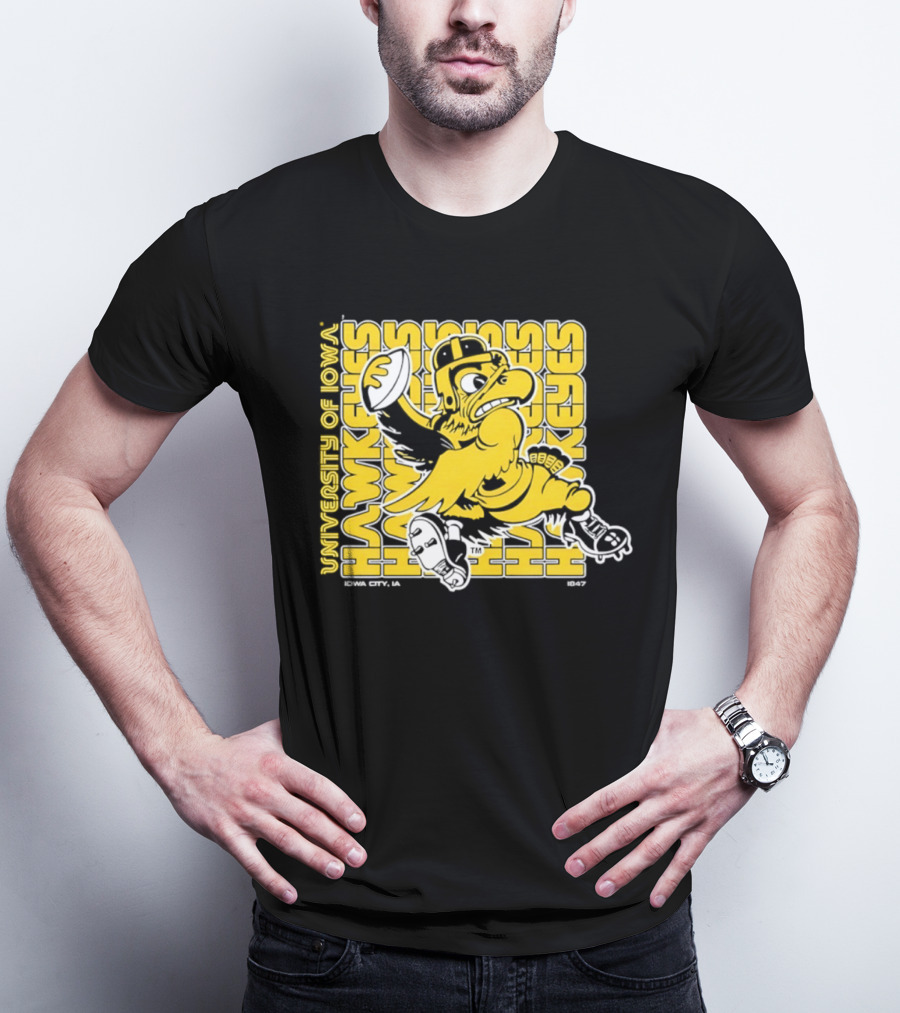 University Of Iowa Hawkeyes Mascot Iowa City Retro 1847 T-Shirt