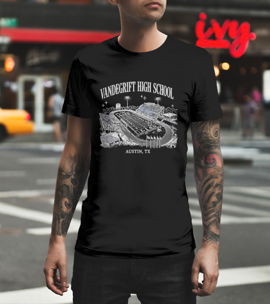 Vandegrift High School Stadium Austin TX Venue Landscape T-Shirt