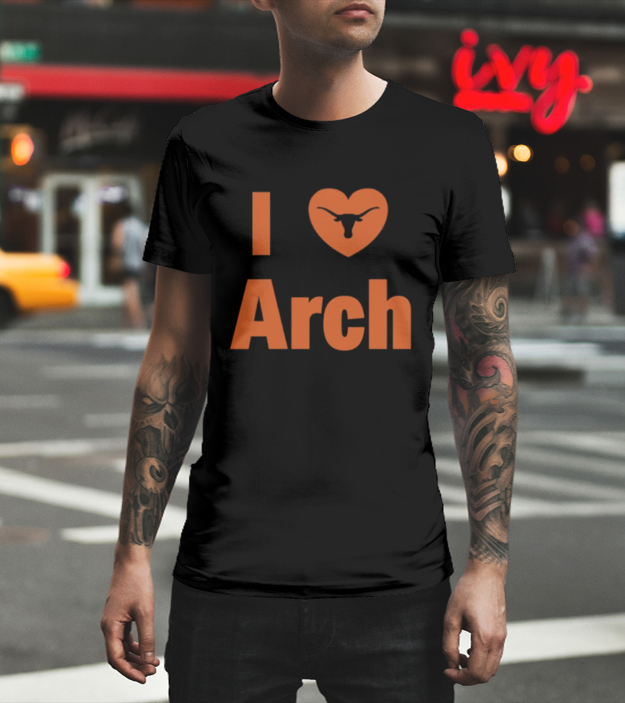 I Heart Arch Longhorns Football Fan T-Shirt