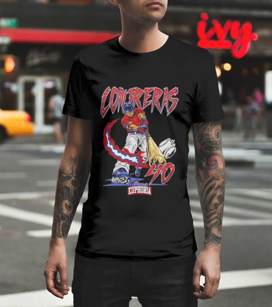 Boston Red Sox Willson Contreras 40 MLB Player Planet Euphoria Comic 2026 T-Shirt