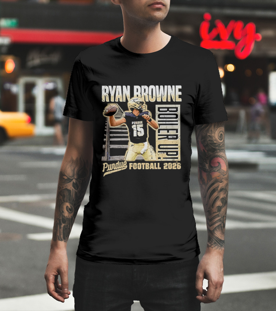 Ryan Browne Purdue Football Boiler Up 2026 T-Shirt