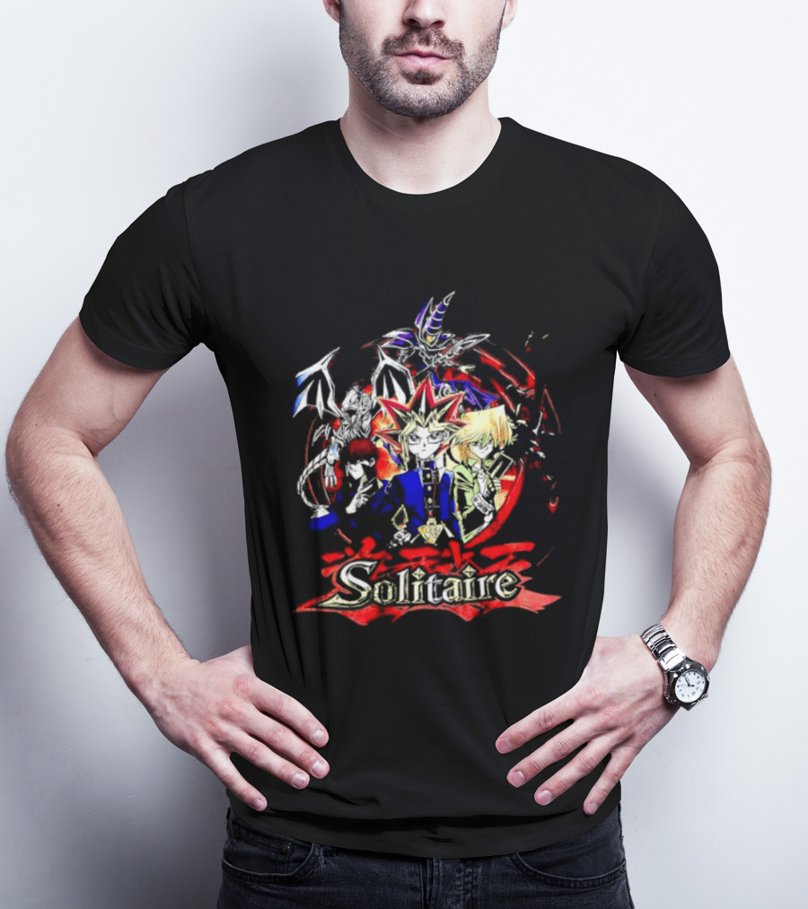Yu Gi Oh Solitaire Yugi Muto Seto Kaiba Red Blue Star T-Shirt