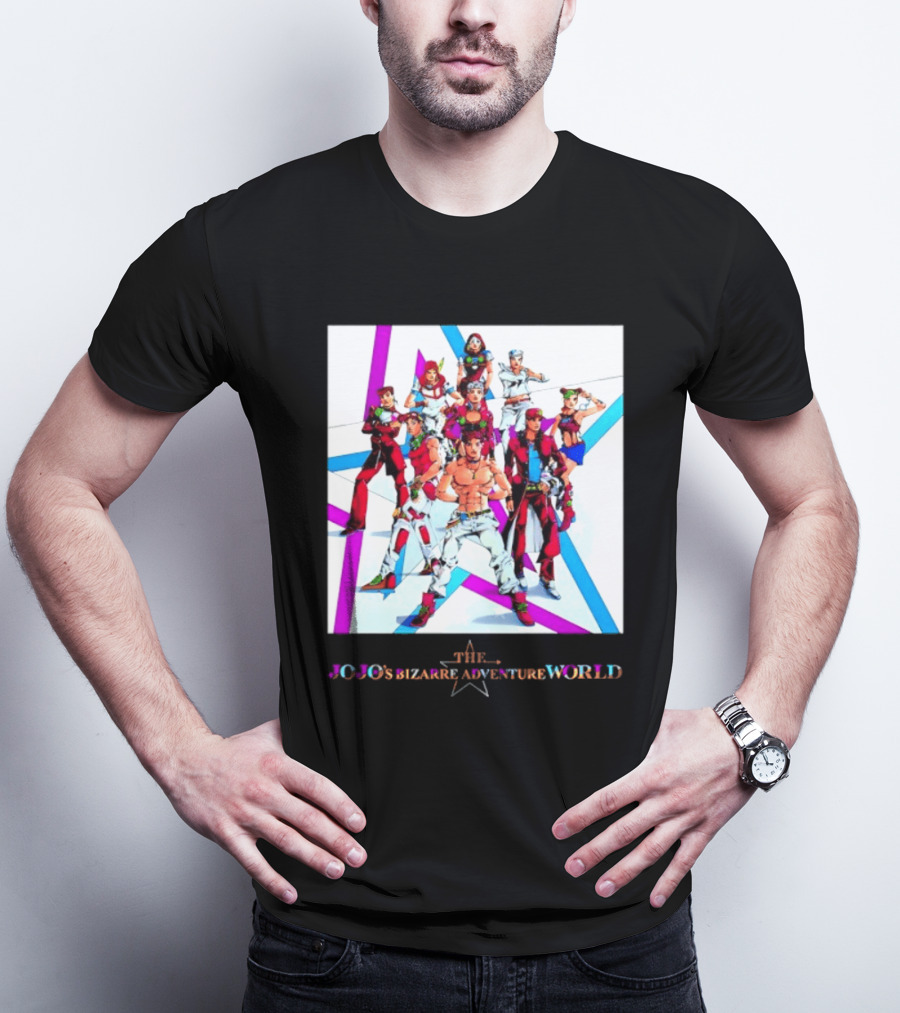 The JoJo's Bizarre Adventure World Anime Characters Ensemble T-Shirt