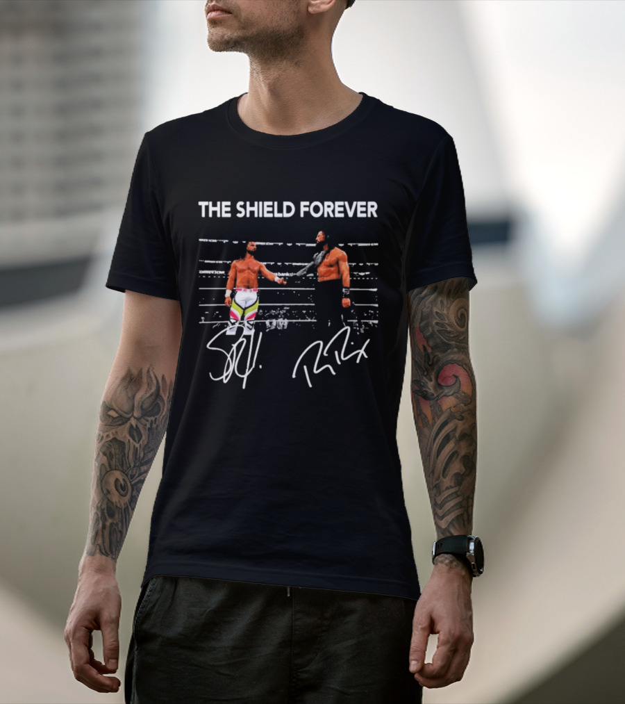 The Shield Forever Roman Reigns Seth Rollins Iconic Wrestling Partnership T-Shirt