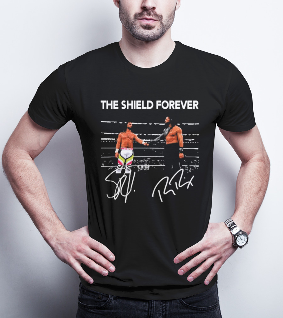 The Shield Forever Roman Reigns Seth Rollins Iconic Wrestling Partnership T-Shirt