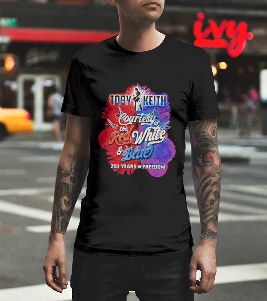 Toby Keith Courtesy Of The Red White And Blue 250 Years Of Freedom Jets T-Shirt