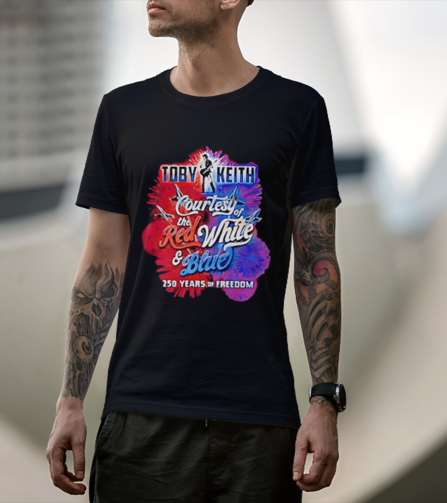 Toby Keith Courtesy Of The Red White And Blue 250 Years Of Freedom Jets T-Shirt