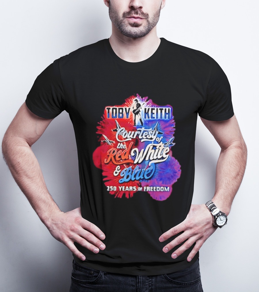 Toby Keith Courtesy Of The Red White And Blue 250 Years Of Freedom Jets T-Shirt